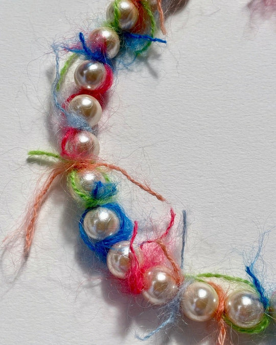 Rainbow Mohair Pearl Necklace – KARO KORU